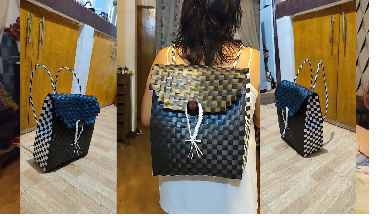 DIY backpack tutorial using plastic strap #durable #home_project #best ...