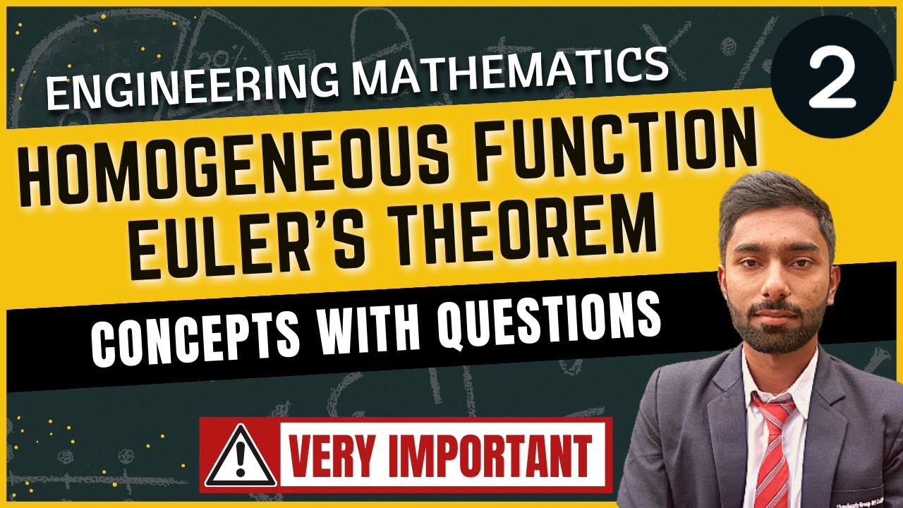 Homogeneous Function | Euler's Theorem | Important Questions For ...
