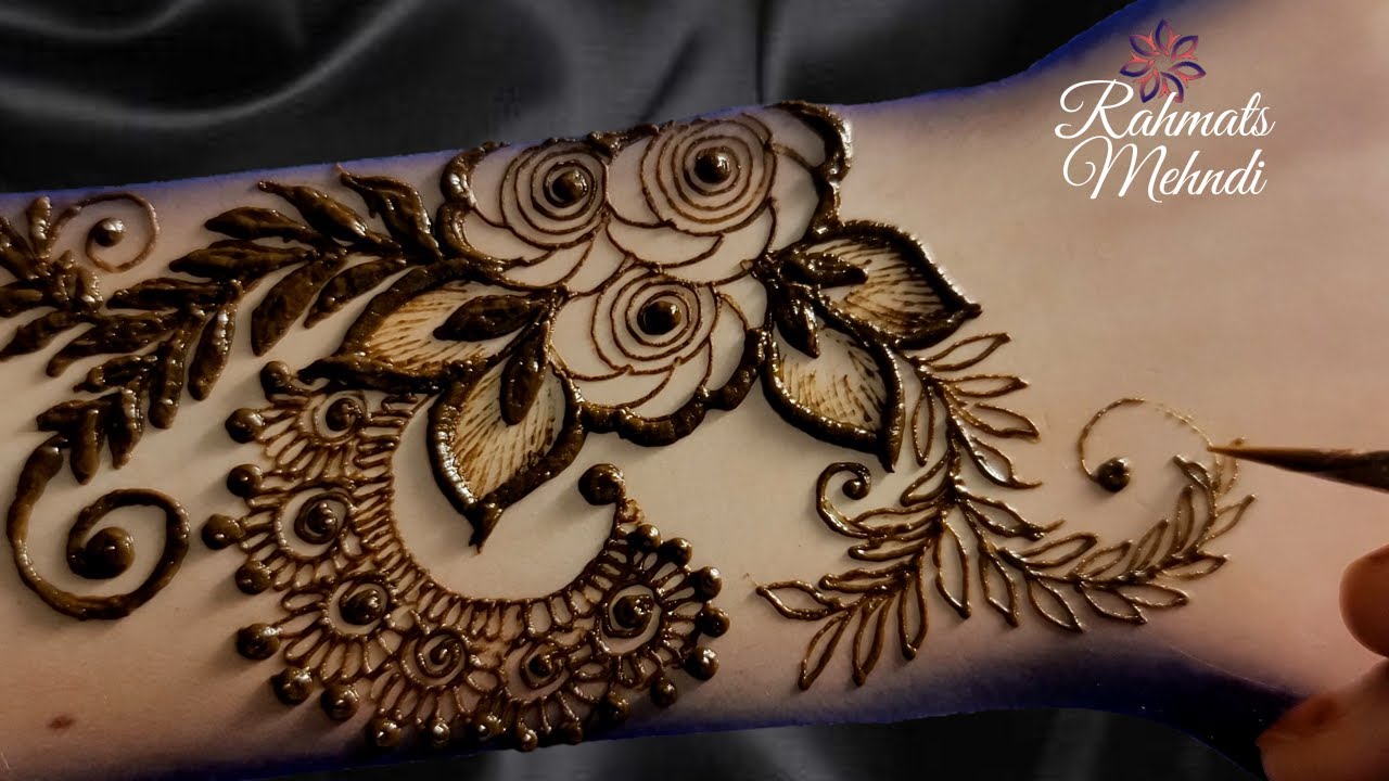 Super easy Rose mehndi designs for hands-mehandi ka design-Back hand ...