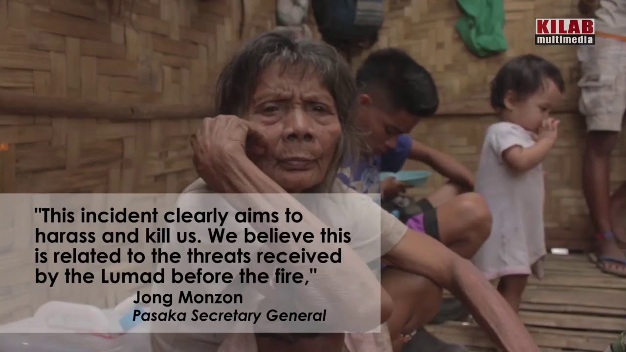 Fire razes Lumad evacuation camp, dorm in UCCP Haran - YouTube