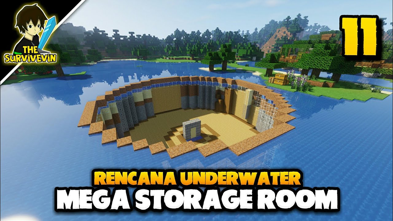 Rencana "UNDERWATER MEGA STORAGE ROOM" | The Survivevin Eps.11 - YouTube