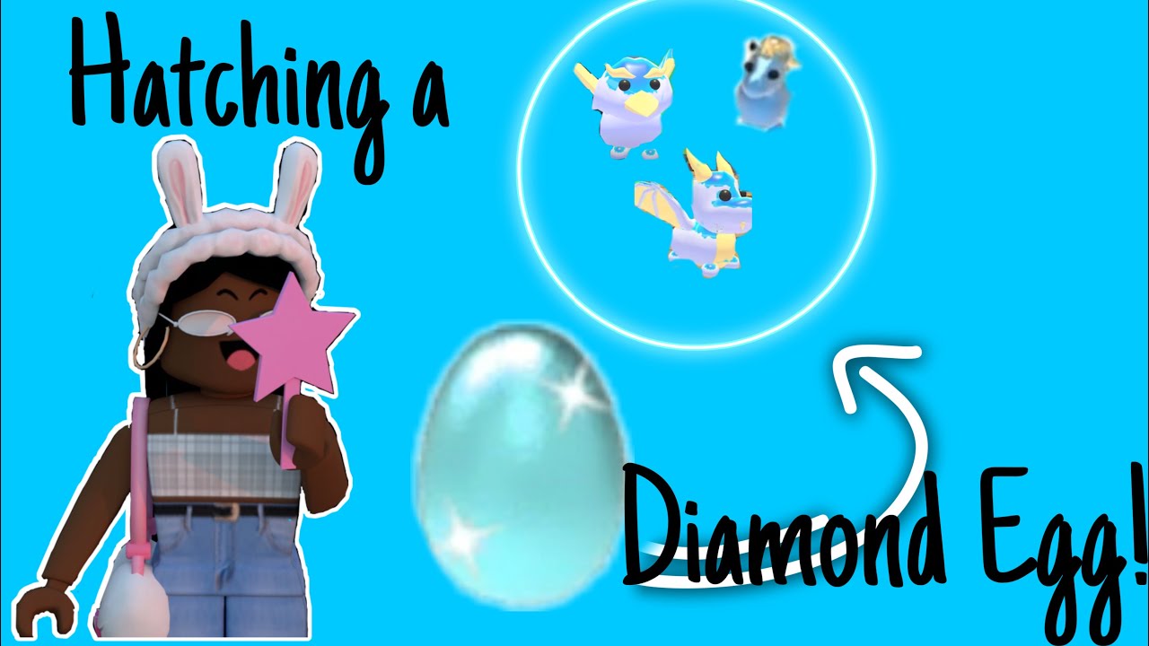 Hatching a diamond egg in adopt me :) - YouTube
