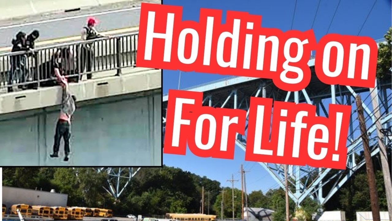 Incredible Bridge Rescue! Officers HANG ON to Man In the Nick of Time ...