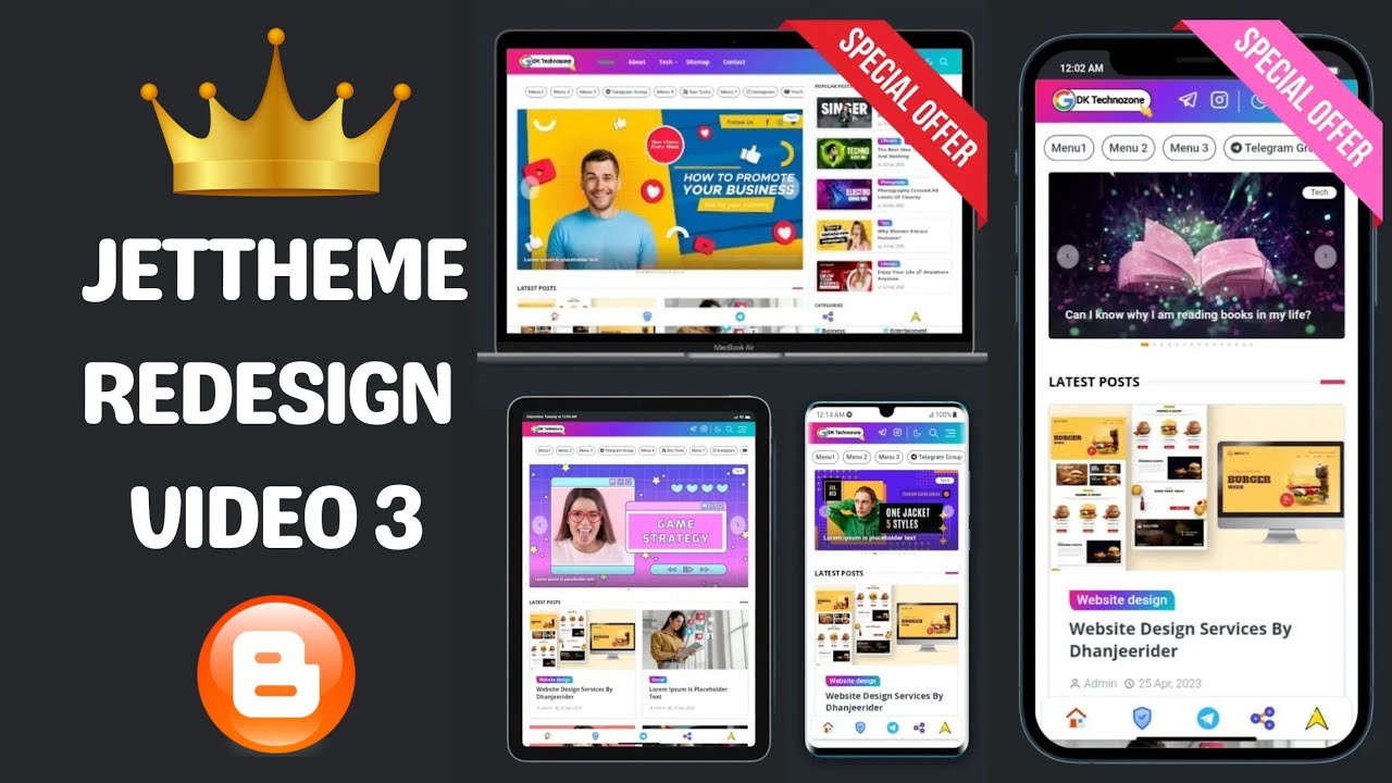 jettheme redesign customization video 3| jettheme premium blogger ...