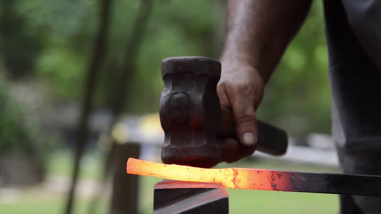 How to Forge Leaf Keychain by Brian Brazeal - YouTube