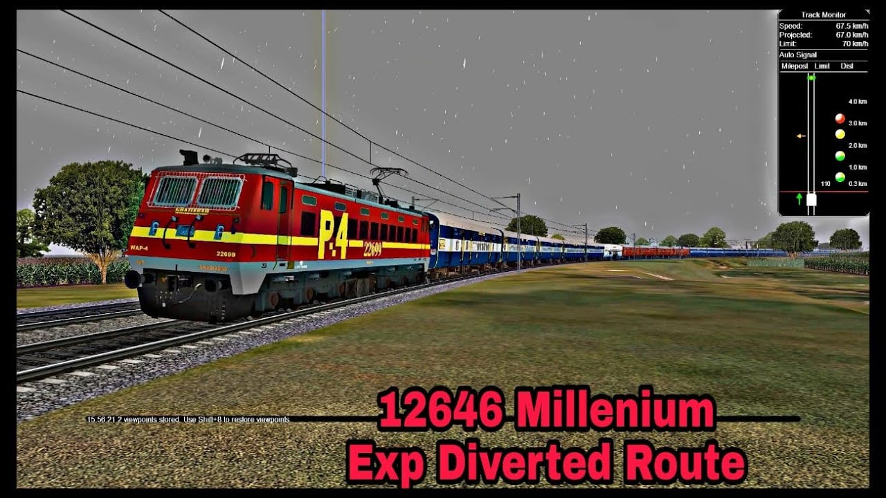 12646 Millennium Exp Route Diverted In Msts Akola To Badnera Part 1 