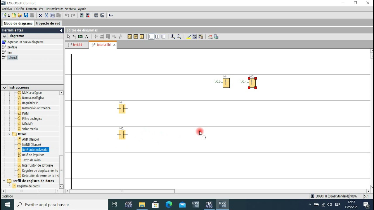 CONEXION PANEL HMI CON LOGO V8 - YouTube