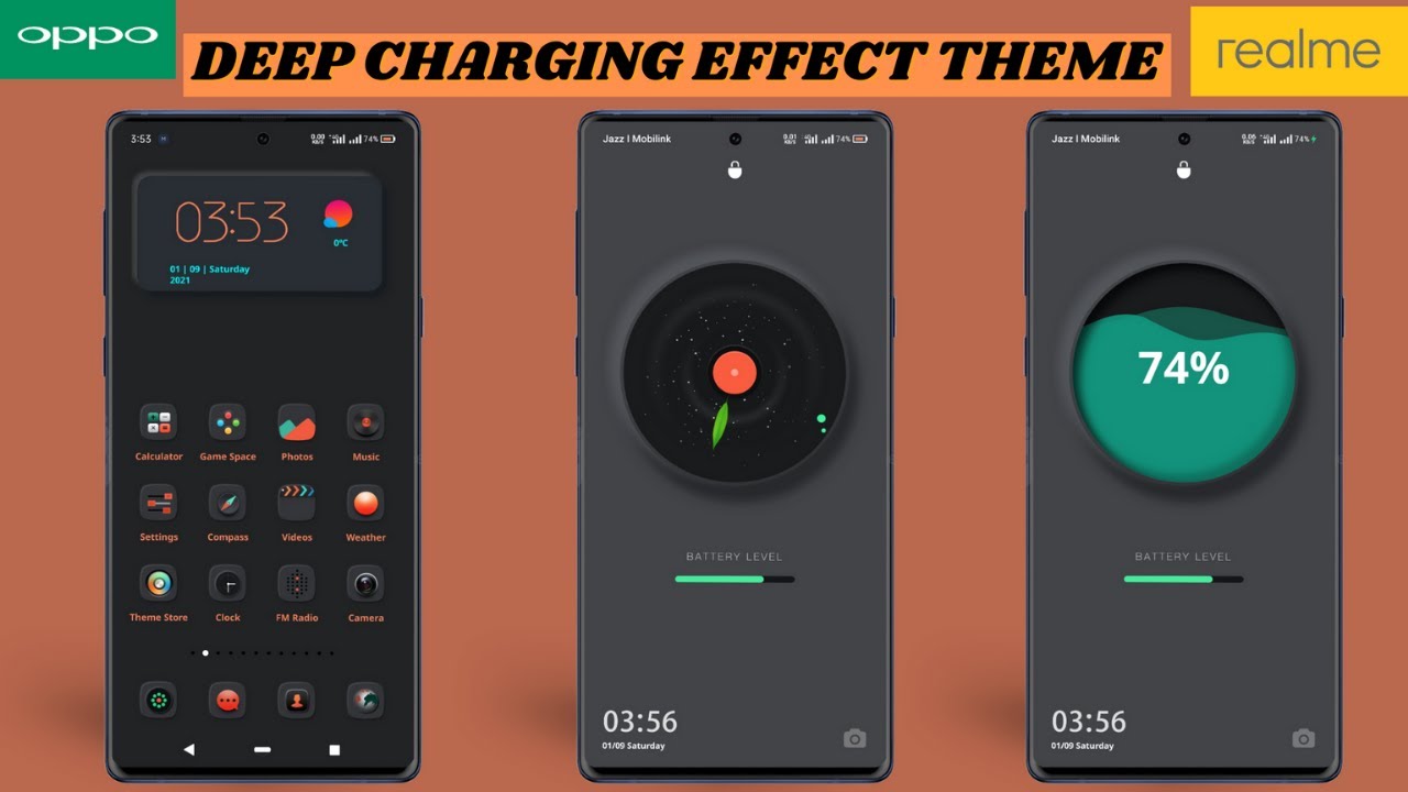 Deep Charging Effect Theme For Oppo And Realme|| New Charging Animation ...