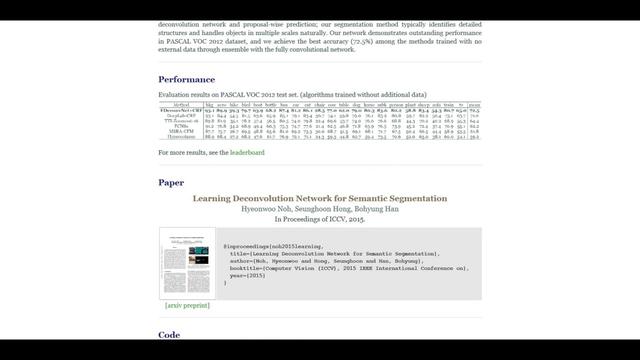 Learning Deconvolution Network for Semantic Segmentation - YouTube