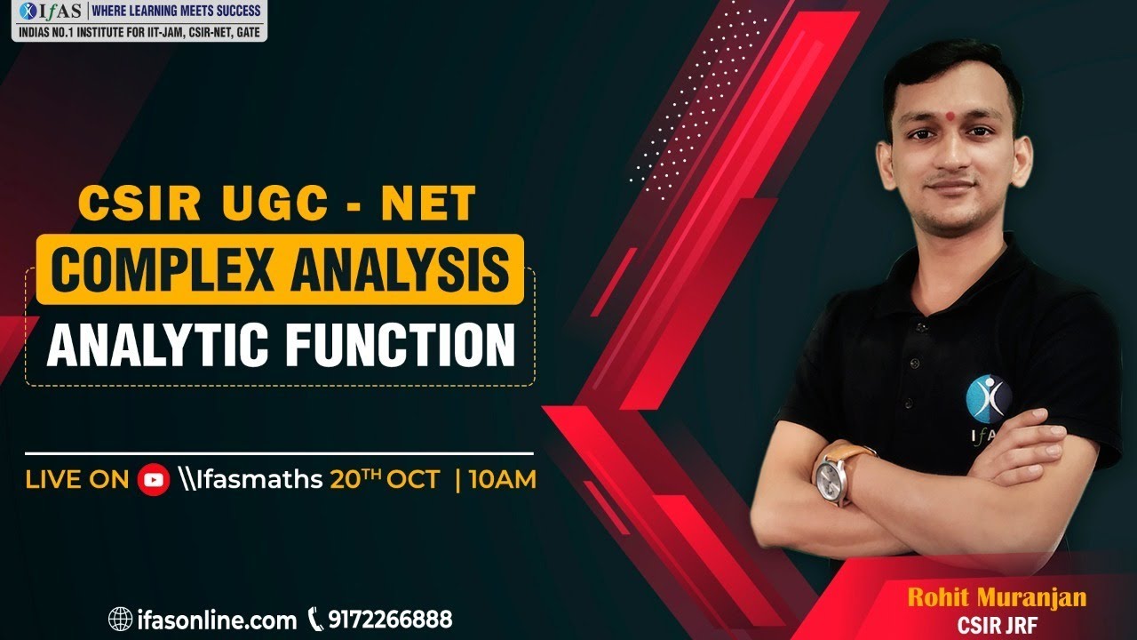 Complex Analysis Analytic Function Csir Net Gate Youtube