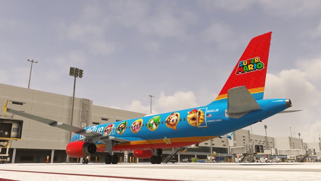 JetBlue Airbus A320 Mario Bros Ft. Lauderdale | MSFS Fenix - YouTube