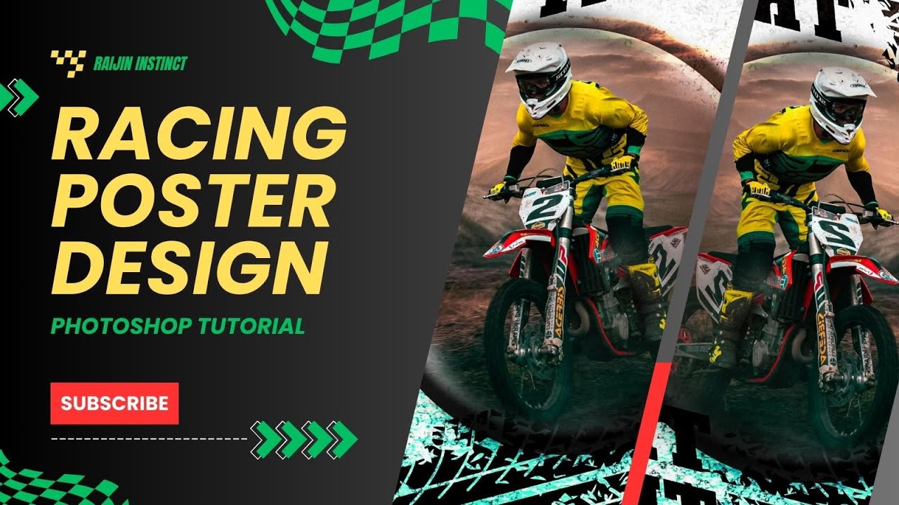 Racing Poster Design Tutorial in Photoshop 🔥 Speeding to Success 🏍️ ...