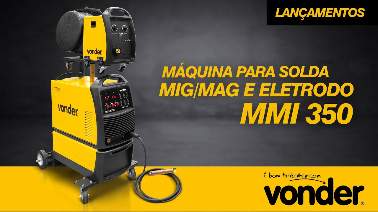 Máquina para solda MIG MAG e Eletrodo MMI 350 VONDER - YouTube