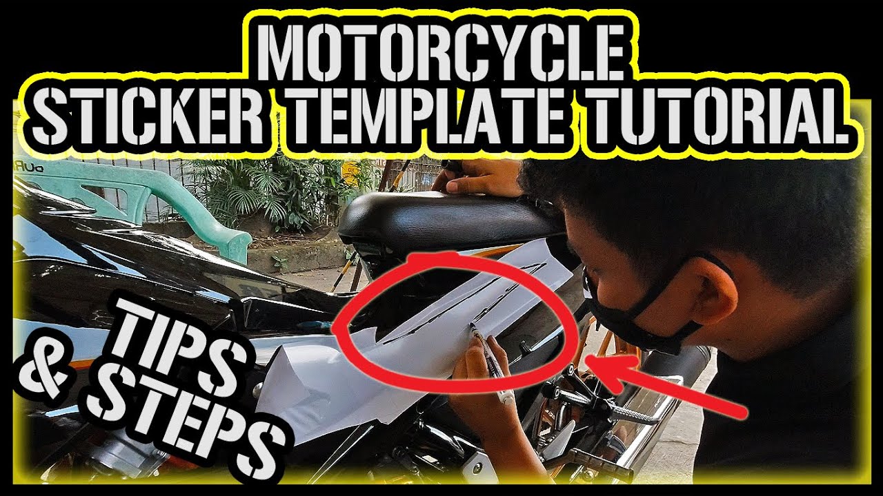 PAANO GUMAWA NG MOTORCYCLE STICKER TEMPLATE / TUTORIAL / STICKER ...