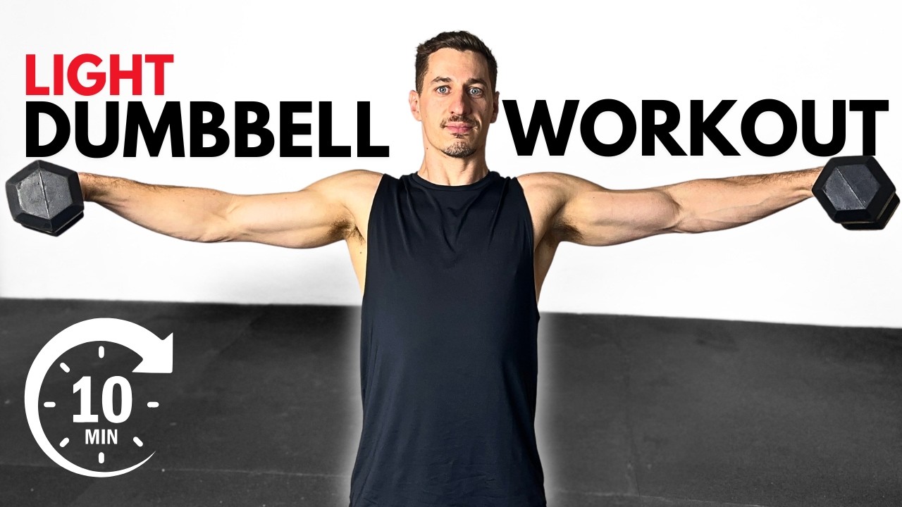 10 Min LIGHT DUMBBELL UPPER BODY WORKOUT at Home - YouTube