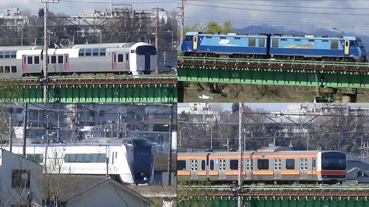 中央線走行シーン 215系・E231系・E233系・E353系・電気機関車 - YouTube