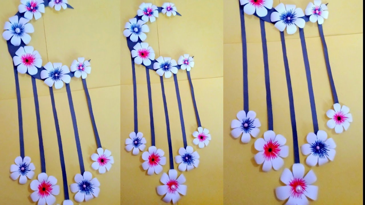 Quick Easy Paper Wall Hanging Ideas /A4 sheet craft /How to make white ...