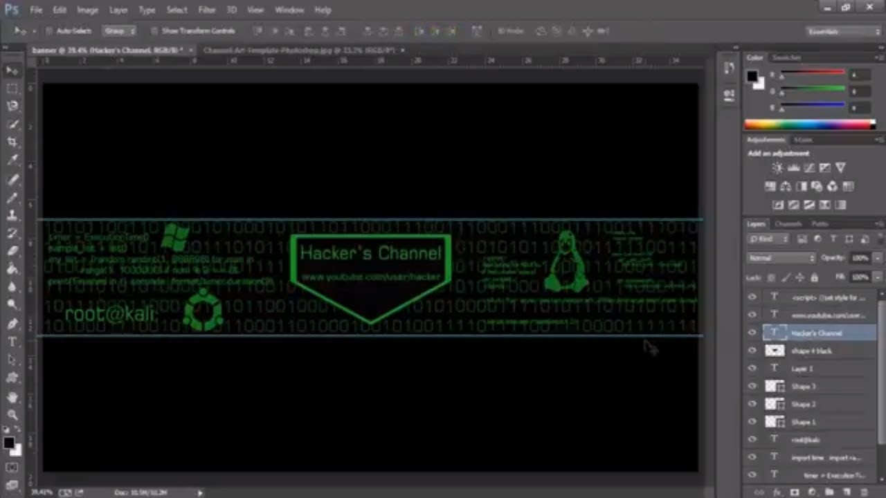 Banner For Hackers -_- (Speed Art) - YouTube