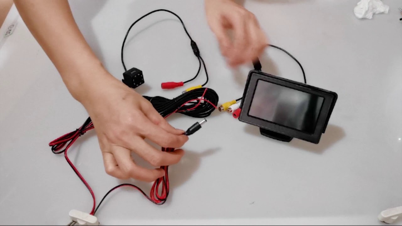 Car rear view camera day and night reversing installation video - YouTube