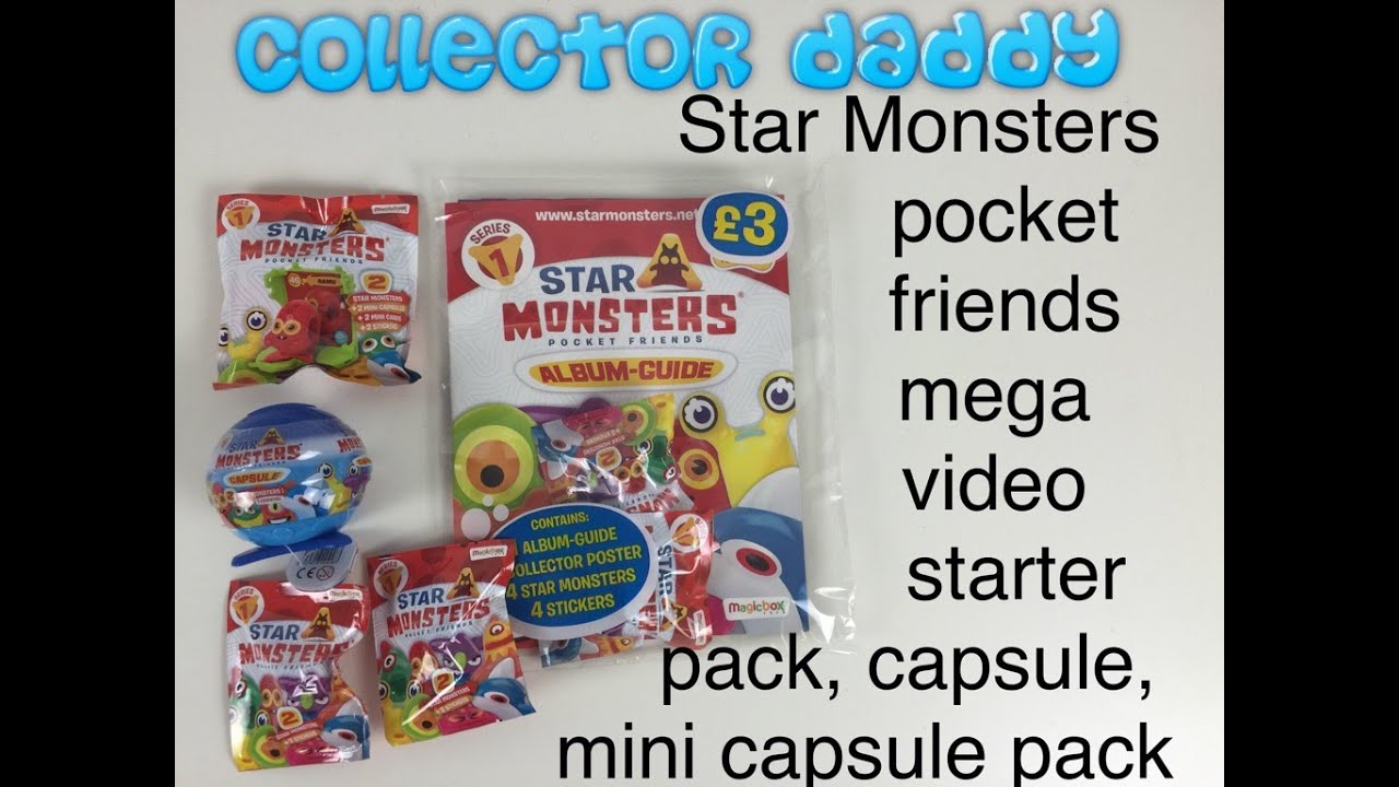 Star Monsters pocket friends series 1 mega video, starter pack, capsule ...