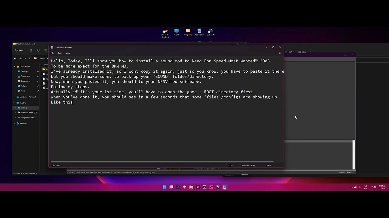How to install a Sound mod for NFSMW - YouTube