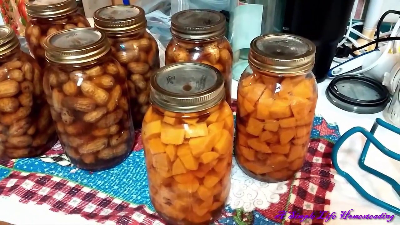 Canning Boiled Peanuts and Sweet Potatoes - YouTube