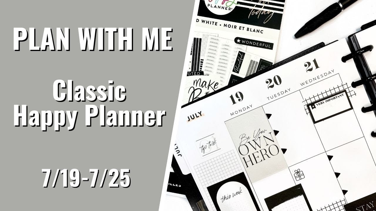 PLAN WITH ME | CLASSIC HAPPY PLANNER - YouTube