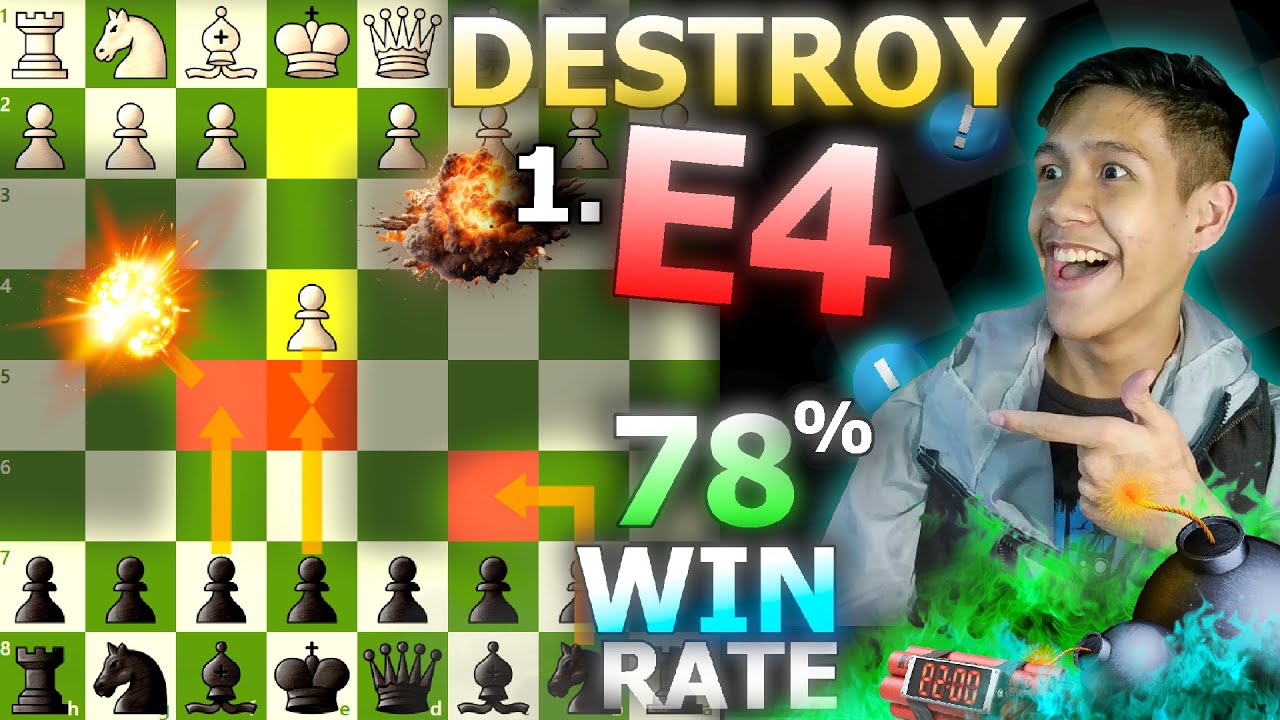 WIN 80% 🥇 of GAMES! with this RARE 💎 GAMBIT against 1. e4 | Opening | Gambit - YouTube