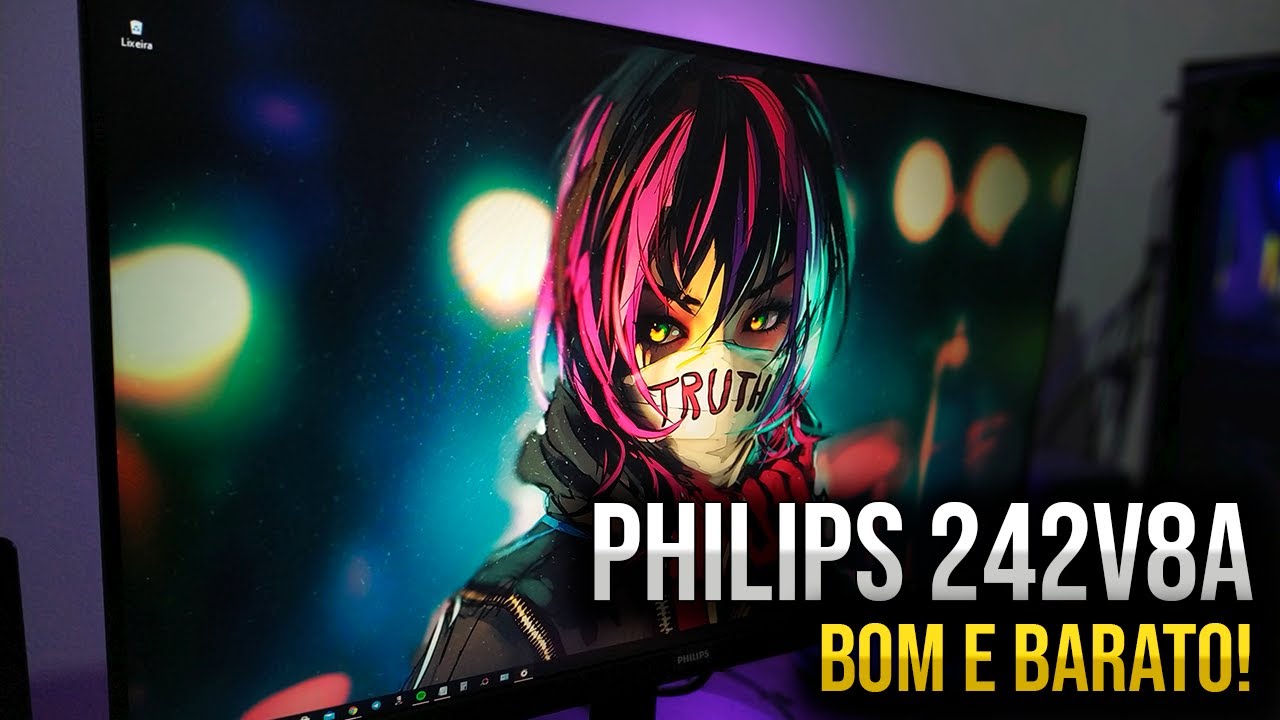 Monitor Philips 242V8A, Full HD, IPS, 75HZ, MELHOR CUSTO E BENEFÍCIO ...