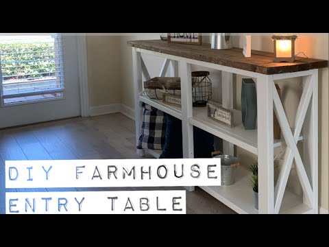 HOW TO DO A FARMHOUSE ENTRY TABLE - YouTube