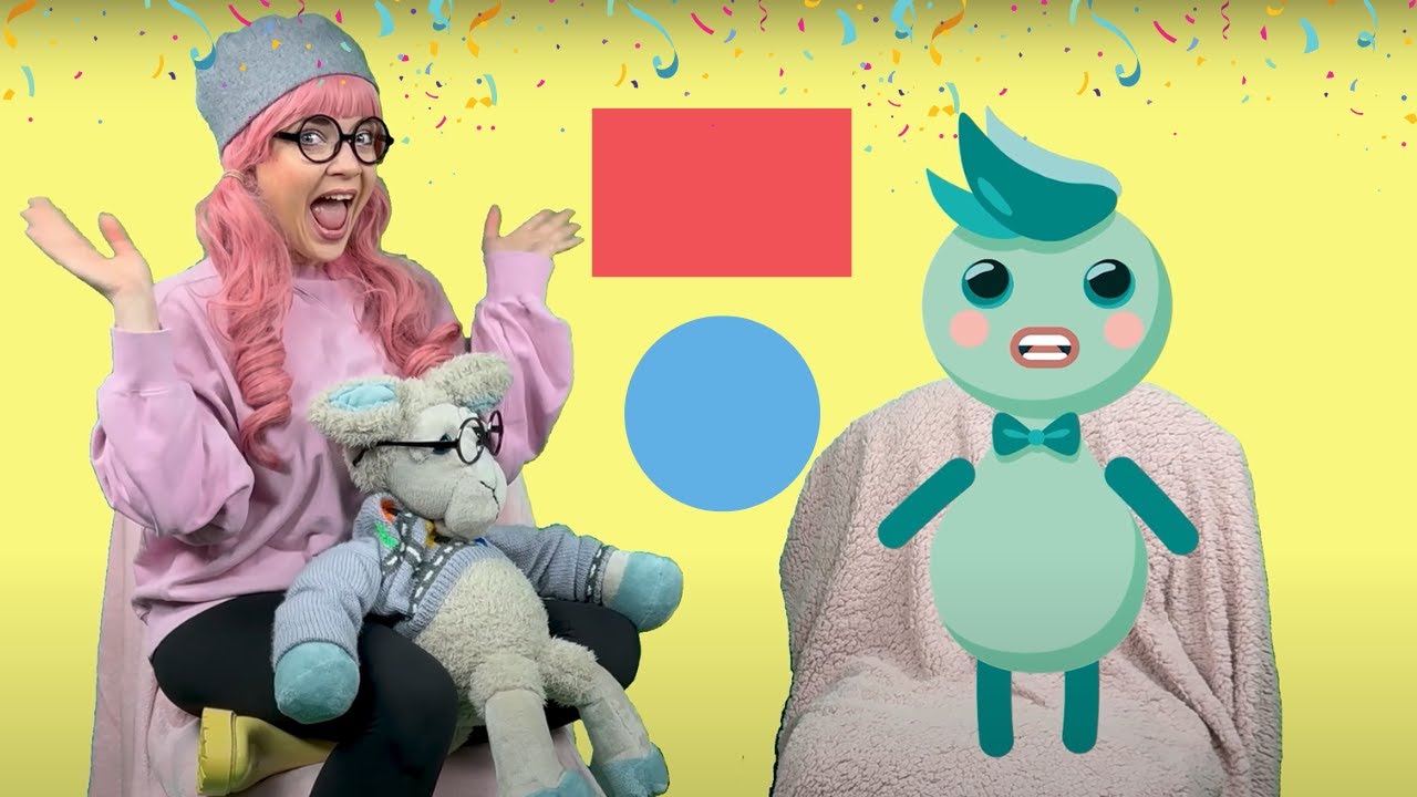 🌟📚🎨MR. Coco and Ayu are Learning and Teaching English Words | Shapes ...