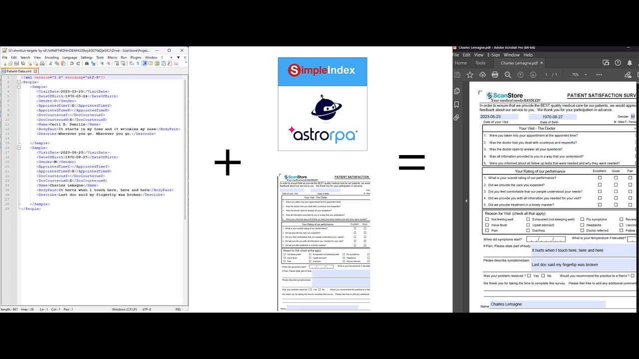 Automated XML to Forms with SimpleIndex and AstroRPA - YouTube