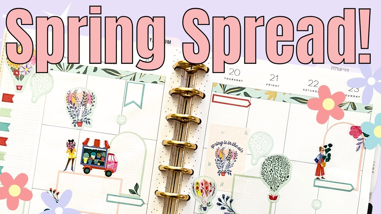 First Week of Spring Spread | Vertical Classic Happy Planner ...