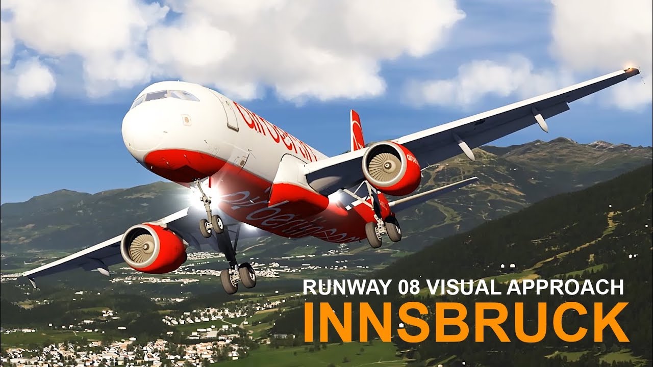 Aerofly FS 2 | Innsbruck Visual Approach Runway 08 - YouTube