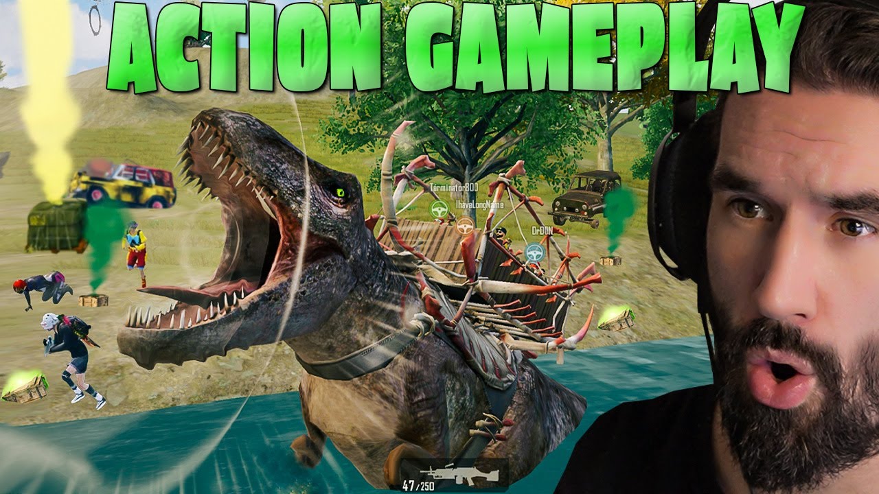 BEST T-Rex SQUAD WIPES In Dino Mode! Action Gameplay 😮 PUBG MOBILE ...