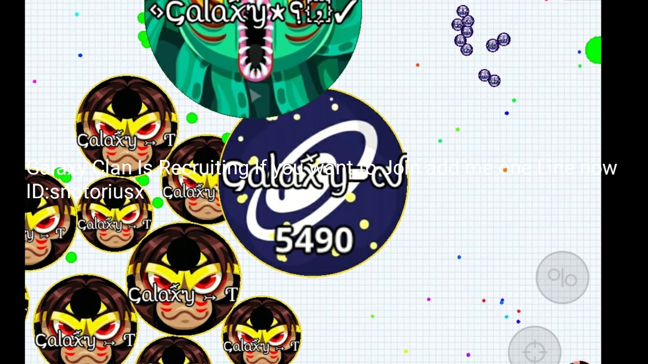 AGARIO MOBILE | GALAXY CLAN RECRUITMENT CHALLENGE | JOIN NOW - YouTube