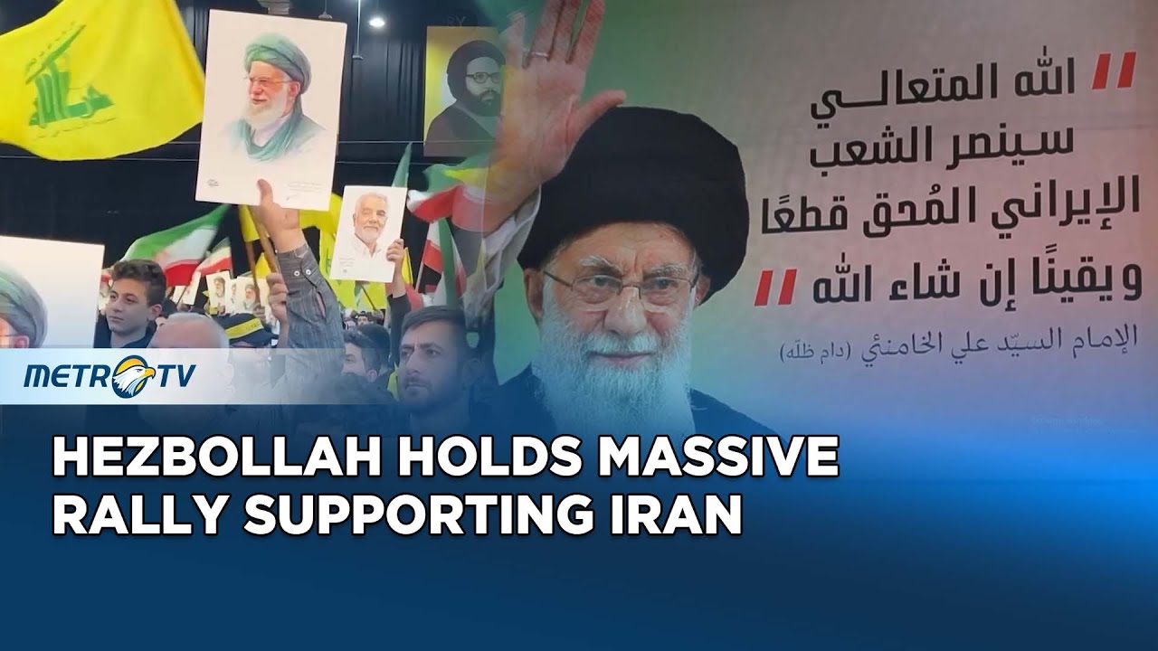 Hezbollah Holds Massive Rally in Support of Iran in Beirut - YouTube