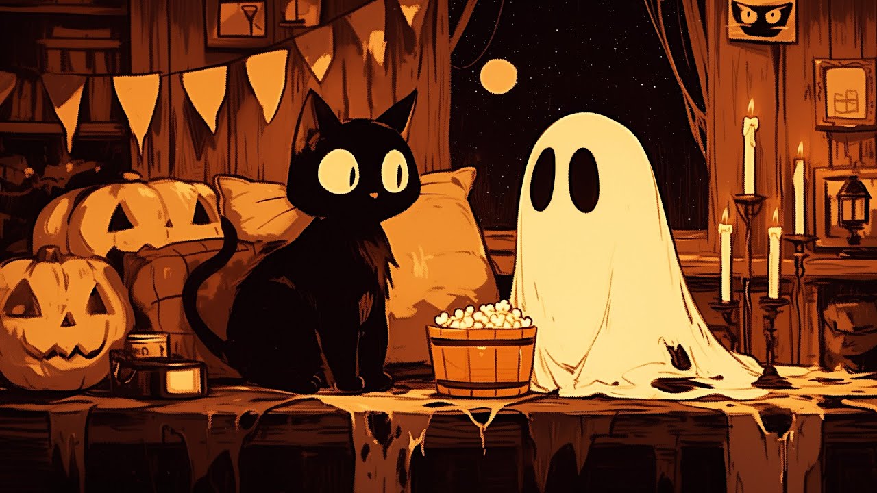 Spooky Cinema | Lo-fi Halloween Music for Chilling Out 🎃📽️ - YouTube