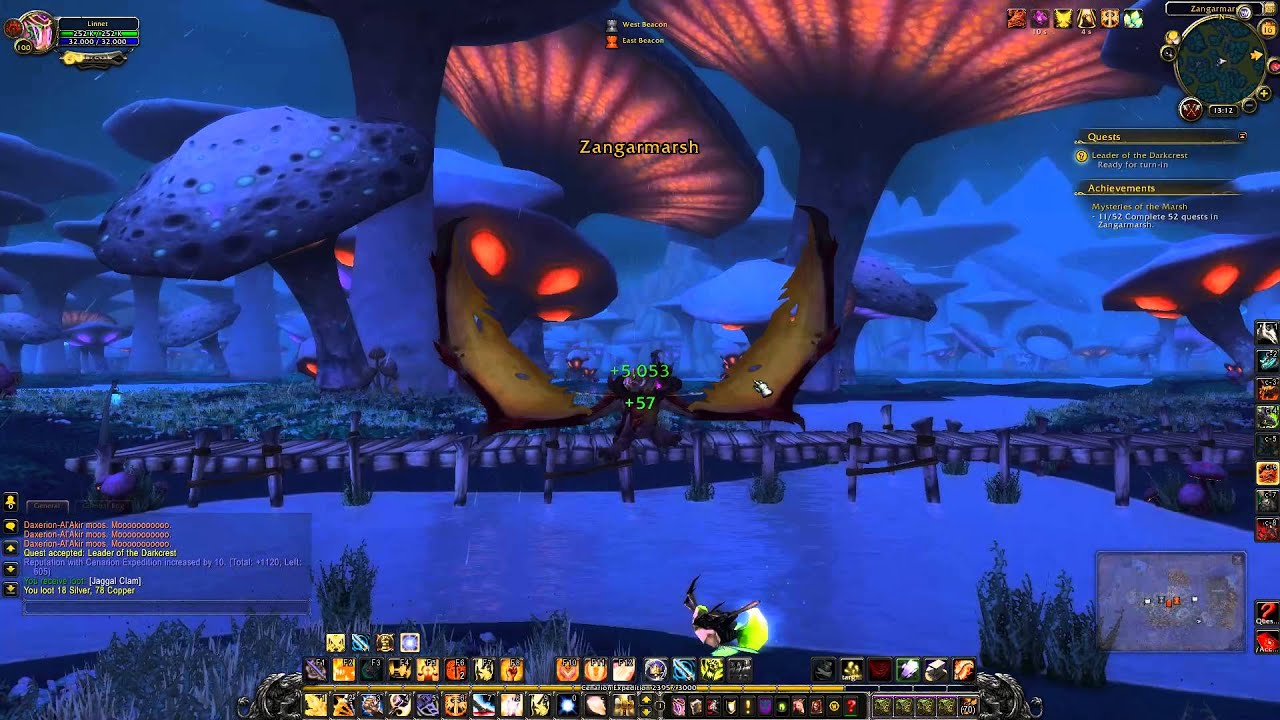 Leader of the Darkcrest Quest Playthrough - Zangarmarsh - YouTube