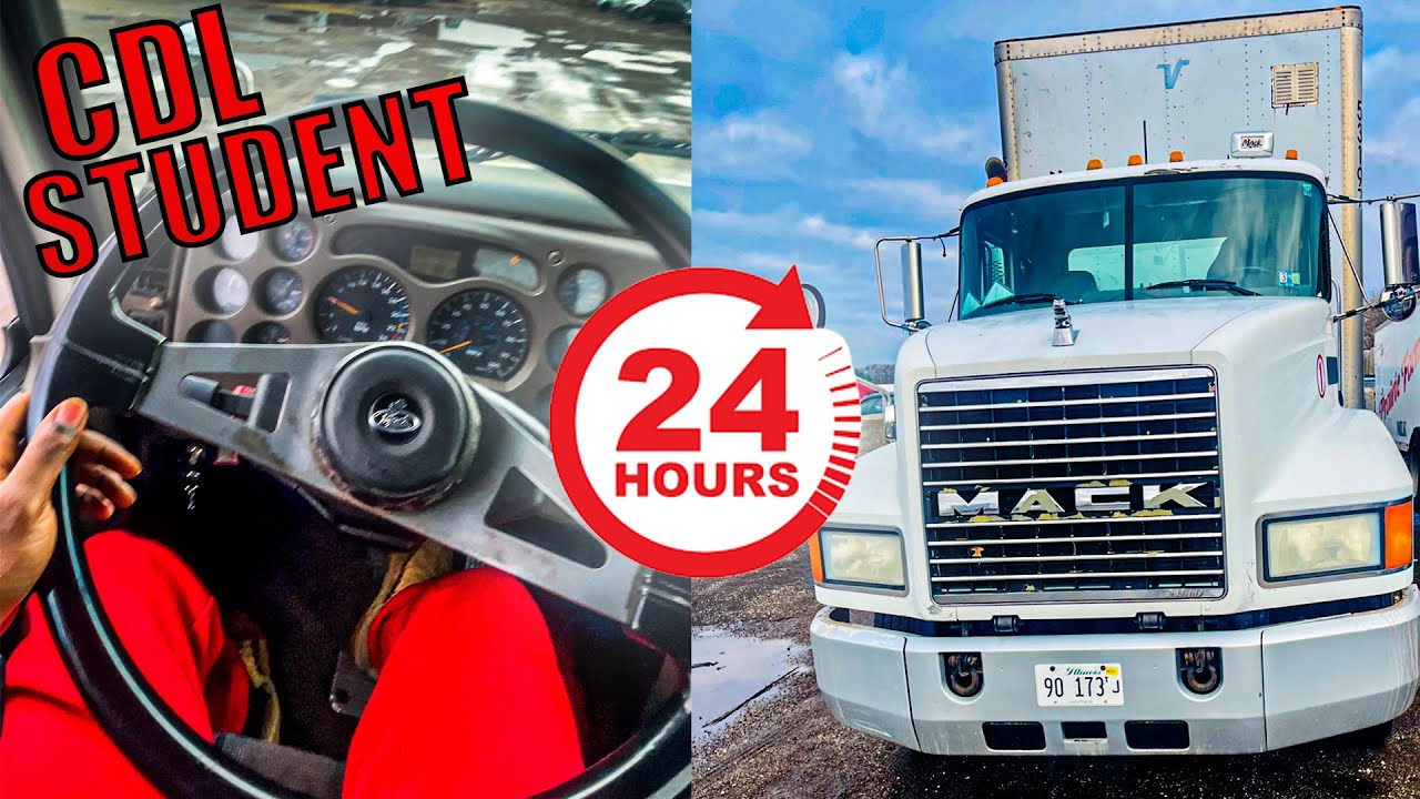 24 Hours as a CDL Truck Driver Student! Day 1 (MUST SEE!) - YouTube