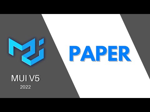 MUI V5: Paper - YouTube
