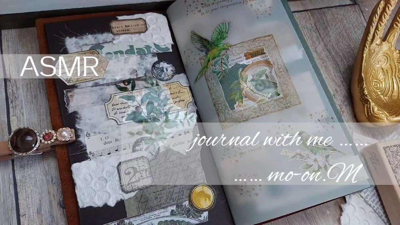 ASMR journal with me … コラージュ papersound scrapbooking relaxing 睡眠 no ...