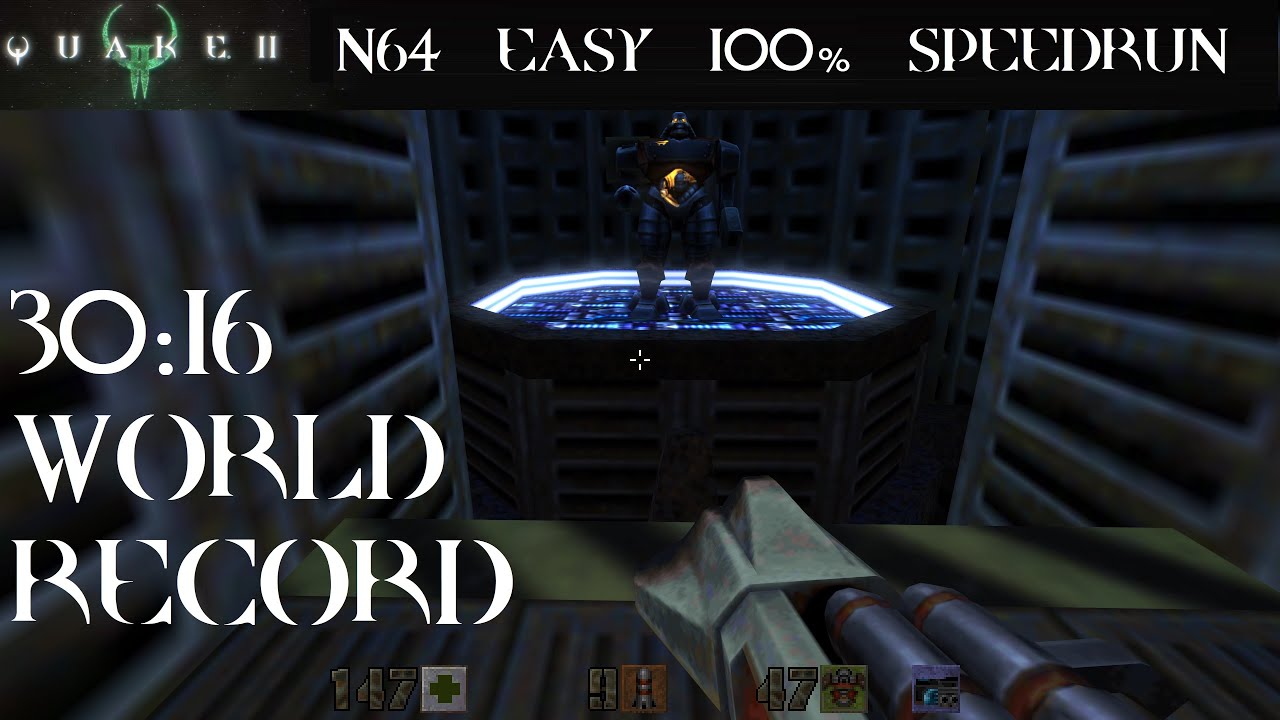 Quake II (2023) Speedrun: Nintendo 64 Maps Easy 100% Kills/100% Secrets ...