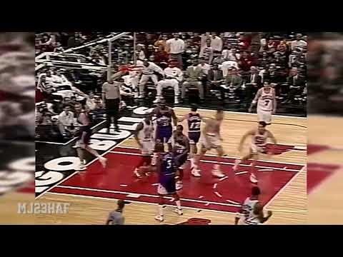 Michael Jordan Slammed on Ostertag Twice (1998.01.25)