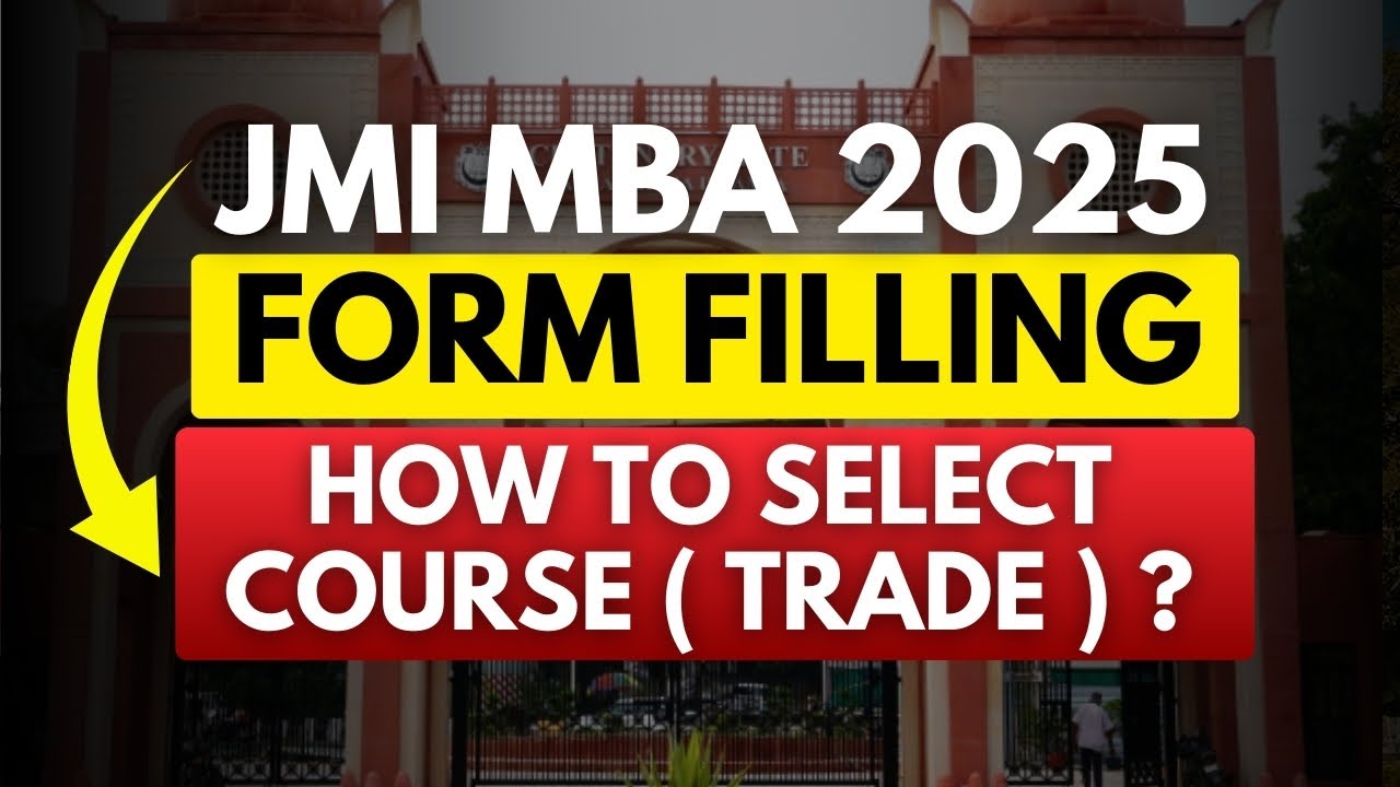 JMI MBA APPLICATION FORM 2025 | How To Fill MBA Specialisation in Form ...