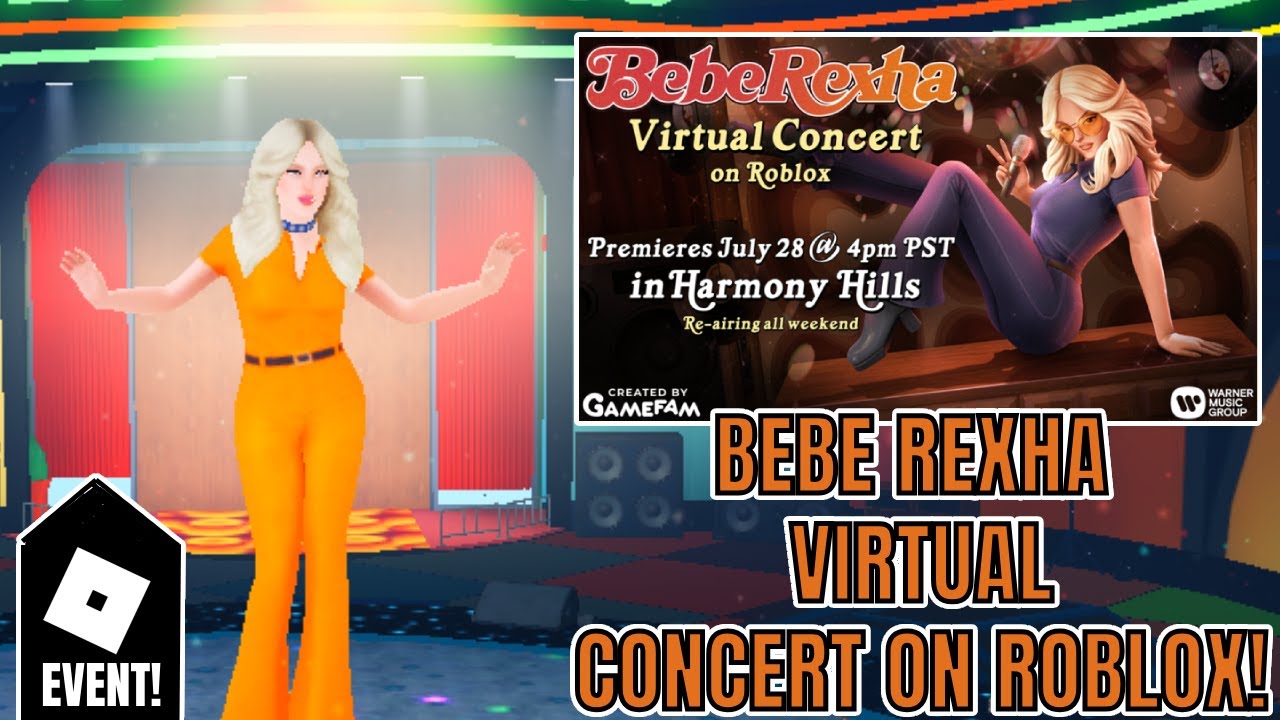BEBE REXHA FULL VIRTUAL CONCERT ON ROBLOX - YouTube