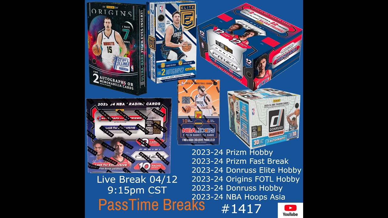 04/12 - 2023-24 ORIGINS FOTL PRIZM DONRUSS - 6 Box Hobby Mix #1417 LIVE ...