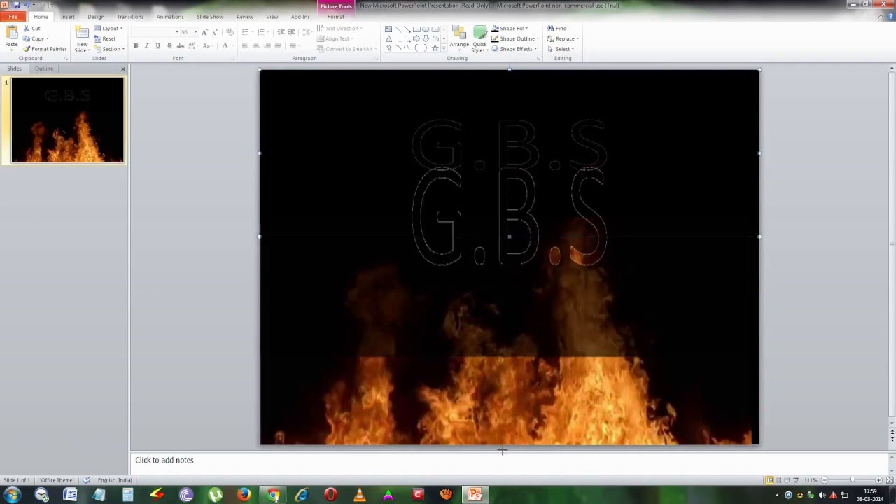 How to create motion fire text in powerpoint - YouTube