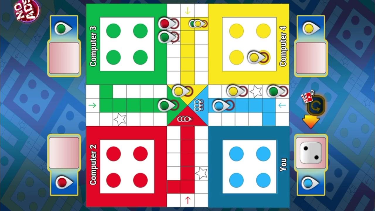 Ludo King 4 player game || Multiplayer online game || Player Vs Computer || Ludo game playtime ...