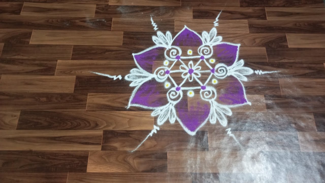 easy rangoli kolam## easy rangoli kolam traditional##easy 5×3 dots ...